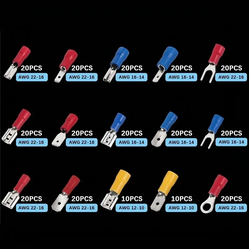 Terminales Para Car Audio 450X Assortment Terminals Kit Electrical Wire ...