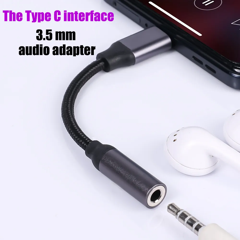 USB C to 3.5mm Earphone Jack Digital Audio Adapter Converter for Xiaomi ...