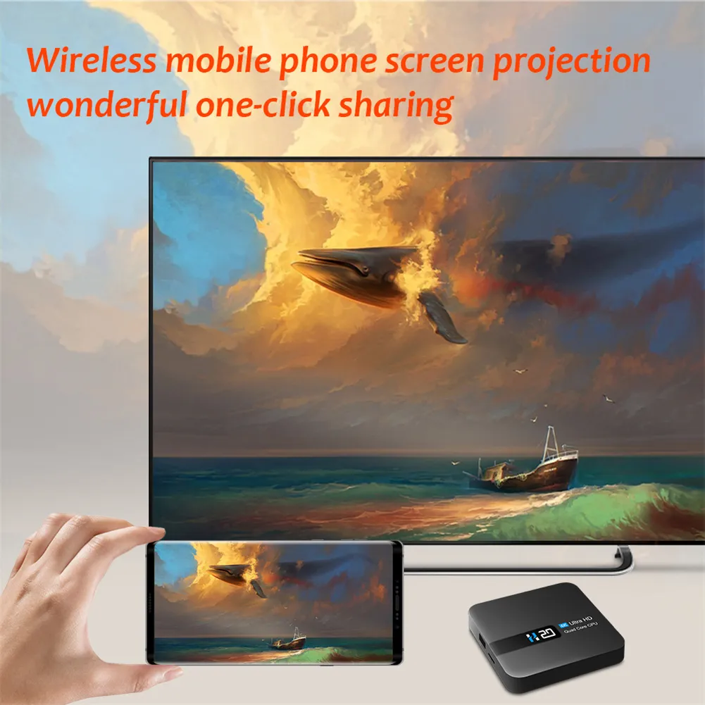 H20 PRO 2024 Smart TV Box, 8GB RAM, 4K HD Media Player, Android 10.0 ...