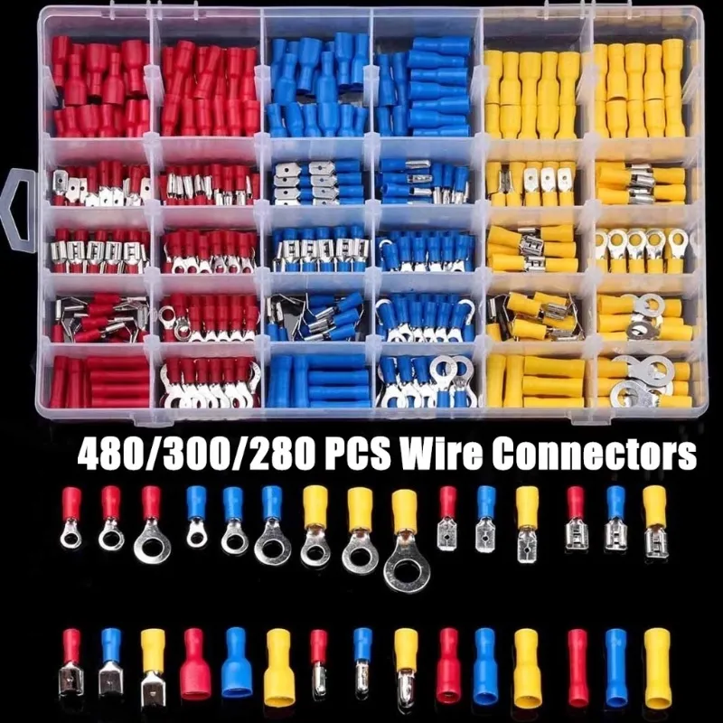 Insulated Wire Terminal Crimp Connectors Set Electrical Wire Crimp ...