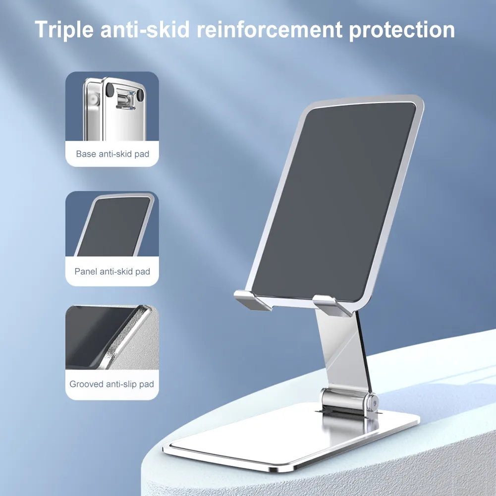 Mobile Phone Holders for Desk, Foldable Metal Tablet Stands, Non-slip ...