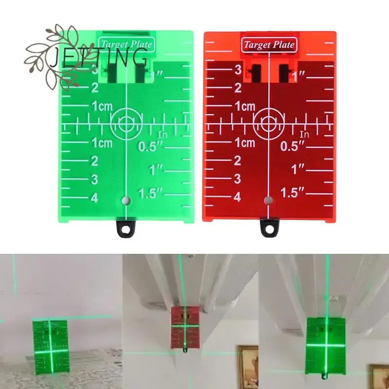 Laser Level Target Board Red & Green Line Beam Distance Plate Inch/Cm ...