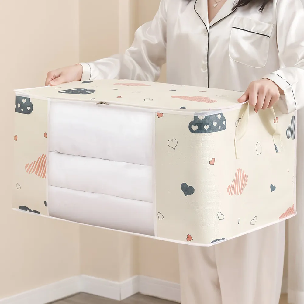 Large Capacity Storage Bag Dust-proof Wardrobe Quilt Clothes Organizer ...