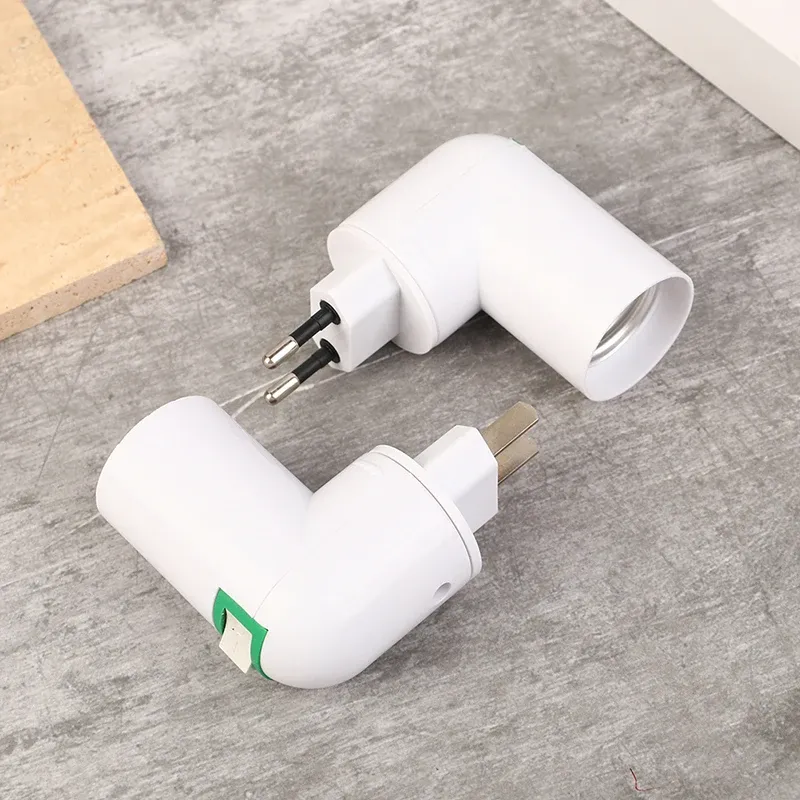 E27 Socket Lamp Bulb Adapter 360 Degree Adjustable Light Base Converter ...