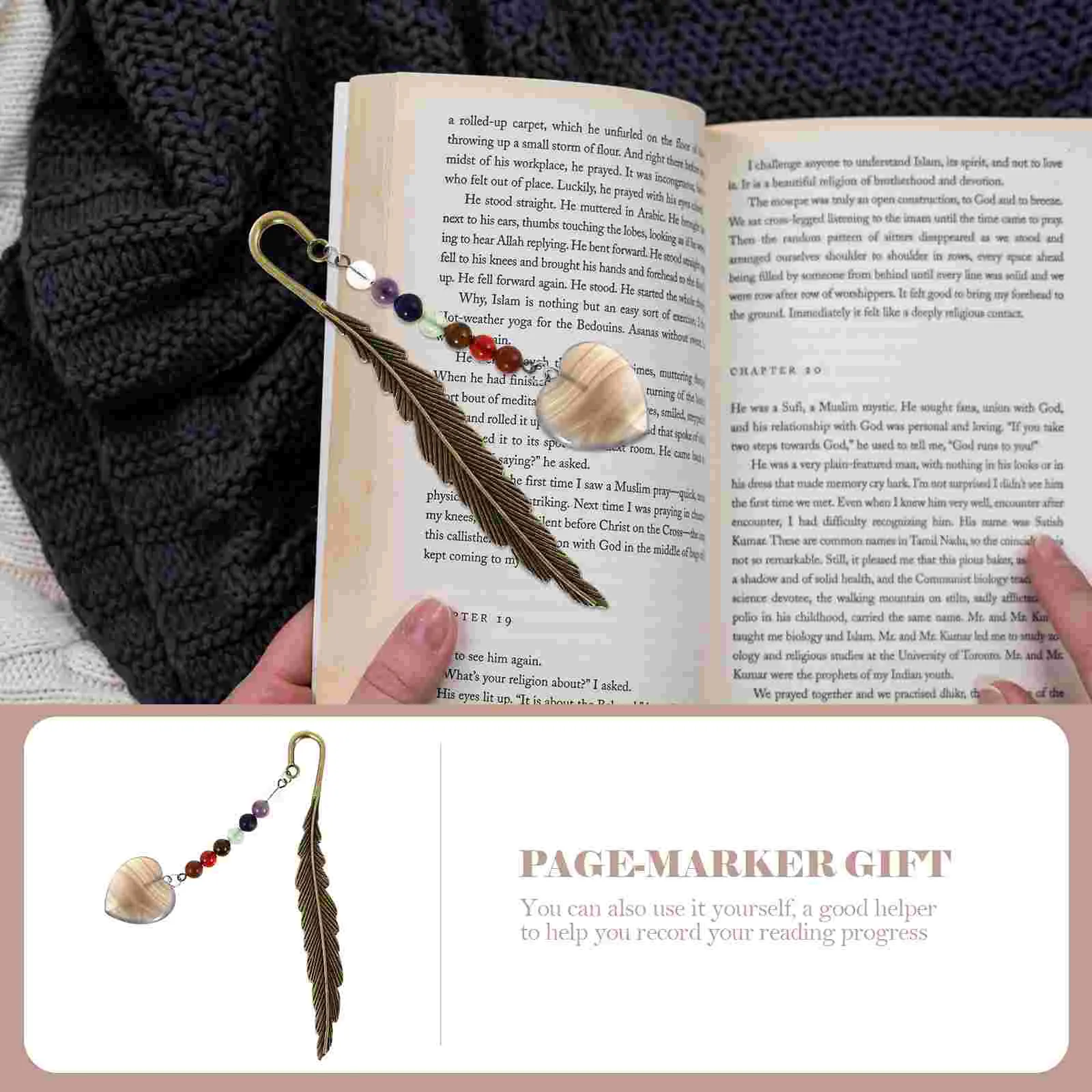 DHgate.com:Colorful Stone Metal Bookmarks for Women, Vintage Decor ...