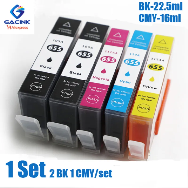 GACINK Compatible 655XL Ink Cartridge Replacement for HP Deskjet 3525 ...