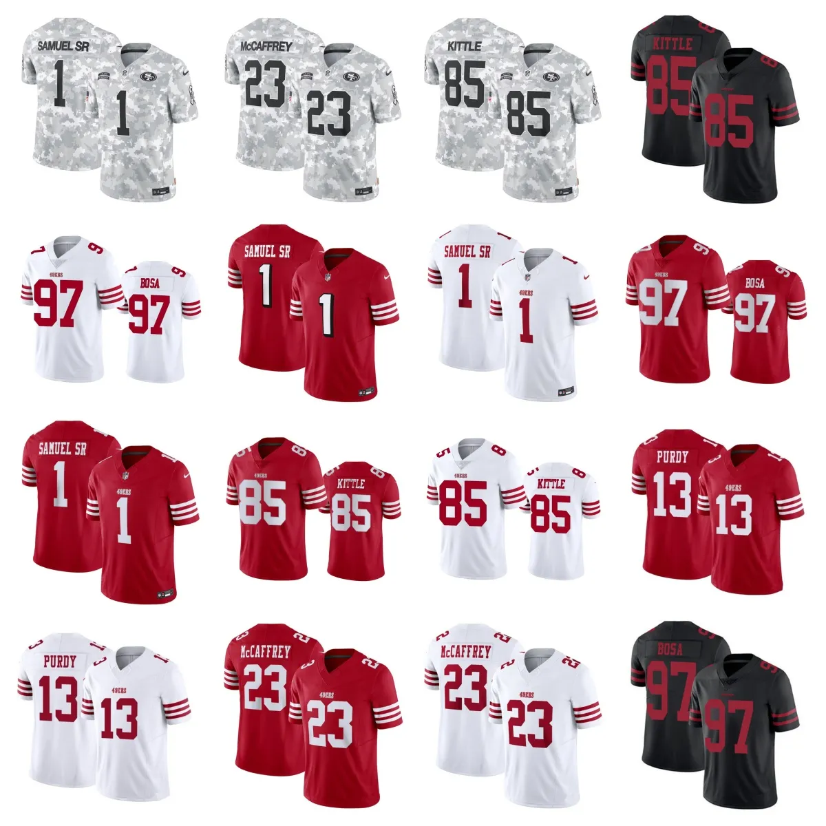 Authentic NFL Jerseys: Montana, Rice, Lott, Purdy, McCaffrey, Kittle ...