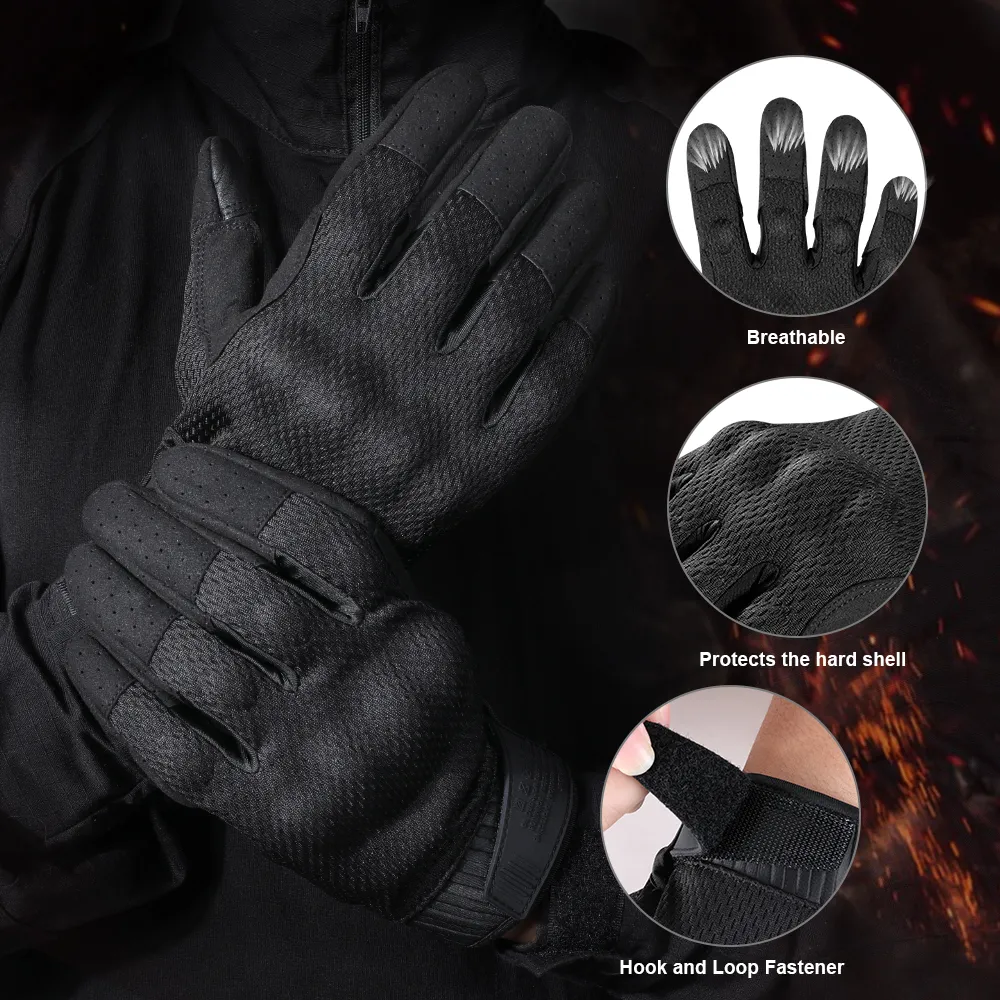 DHgate.com:Mens Non-slip Touchscreen Full-Finger Motorcycle Gloves for ...
