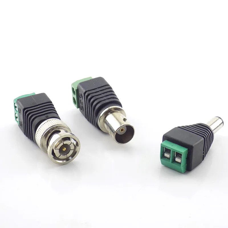 12V DC BNC Power Male Female Jack Connector Adapter Plug for CCTV Video ...