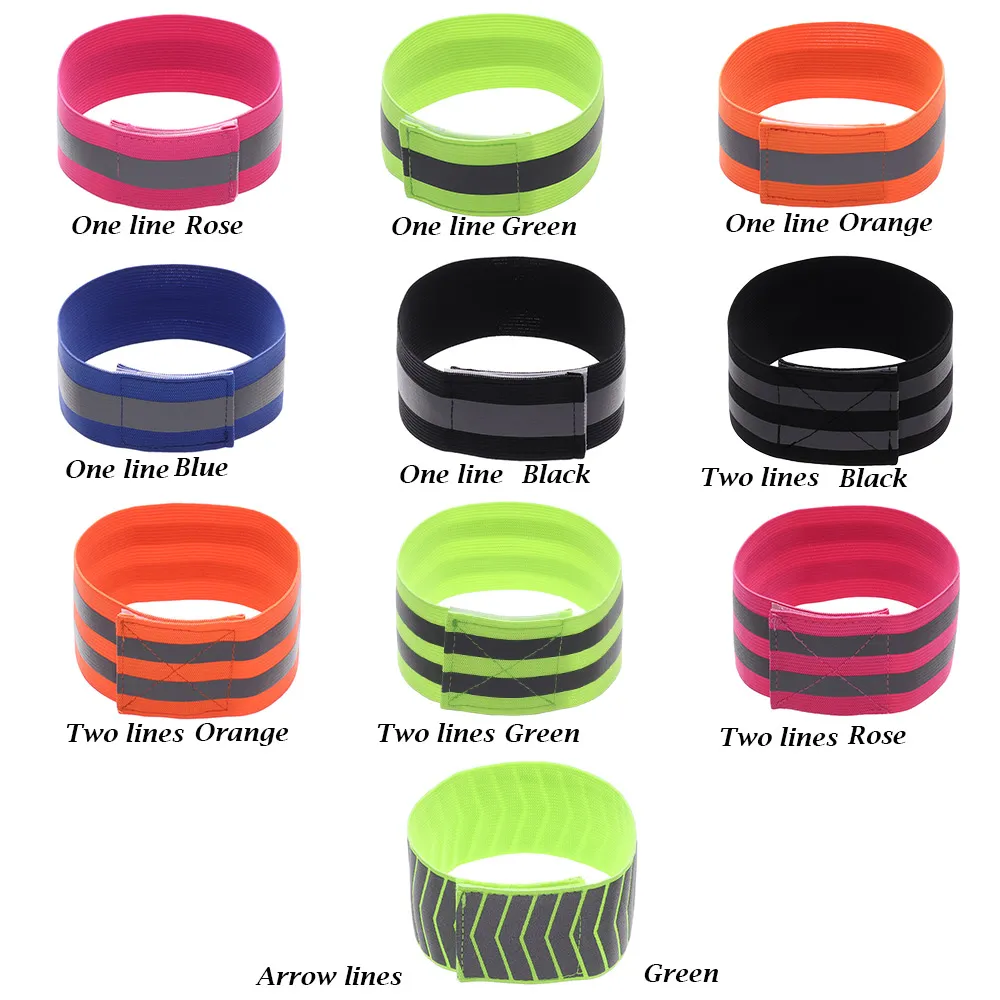 Reflective Safety Gear: High-Visibility Wristband, Armband, Ankle Band ...