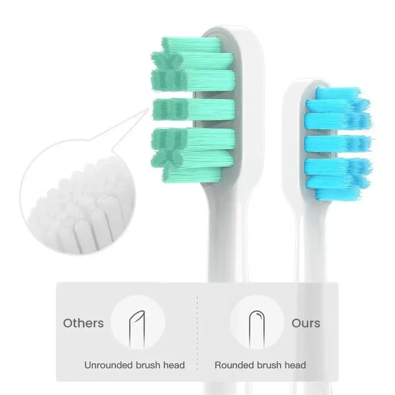 Replacement Brush Heads for Xiaomi Mijia T300/T500/T700 Sonic Electric Toothbrush, Soft Bristle ...