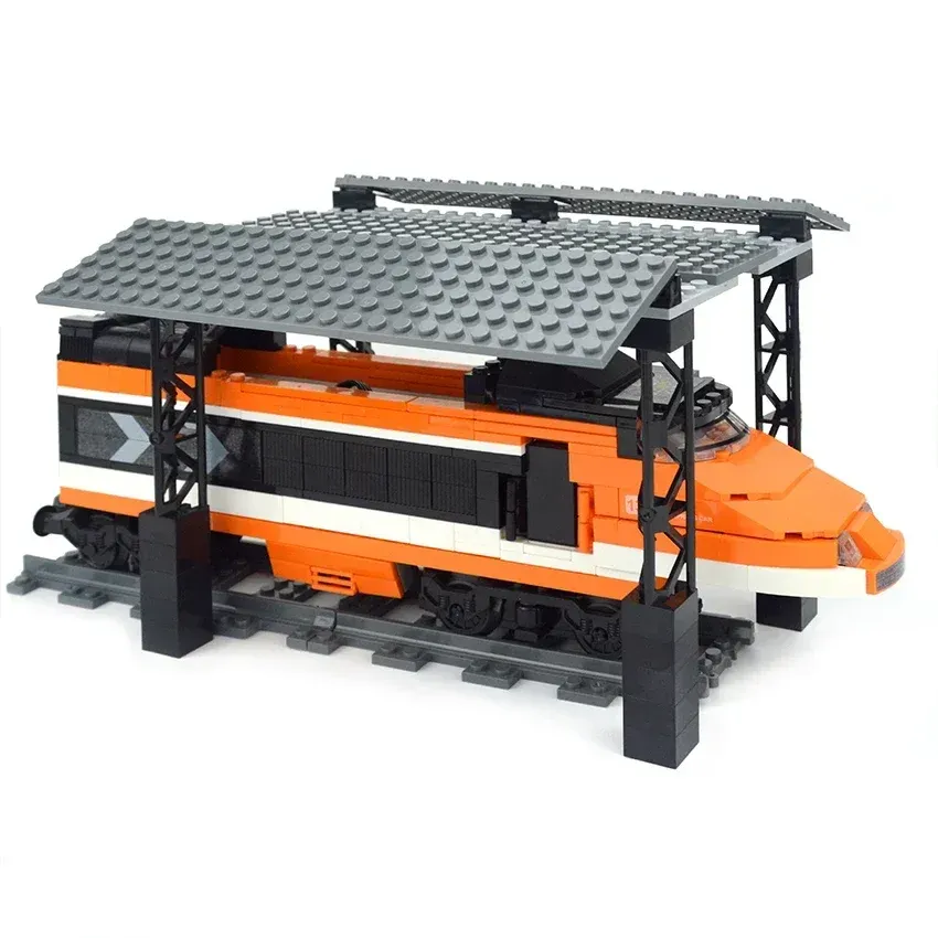 City Train Building Blocks Set: Straight, Curved Tracks, Bridge, Tunnel ...