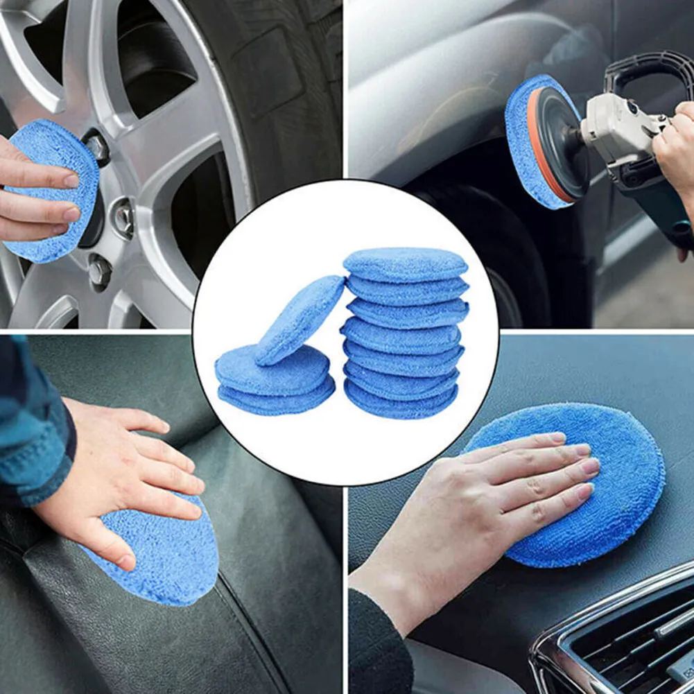8-Pack Premium Wax Applicator Foam Pads: Microfiber Car Polishing ...