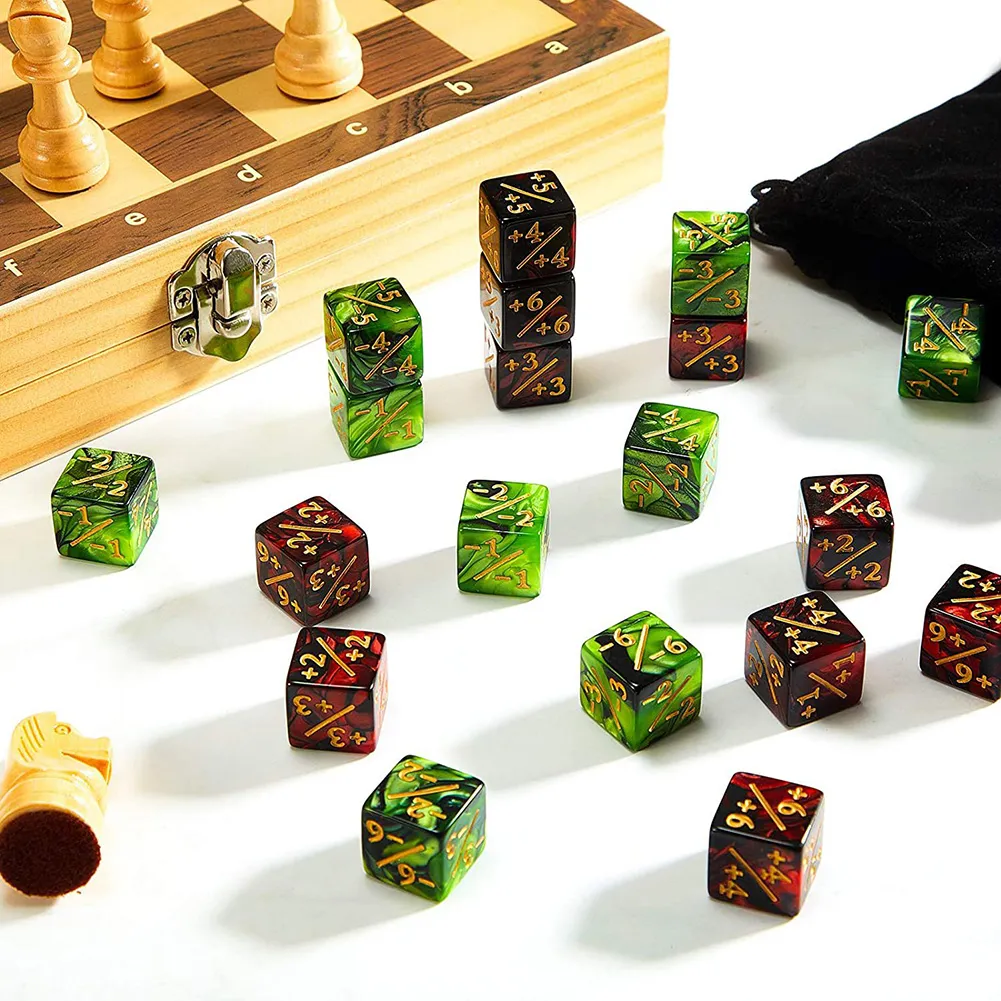 DHgate.com:10-Pack 16mm Opaque Polyhedral Dice Set with Plus-Minus Dice ...