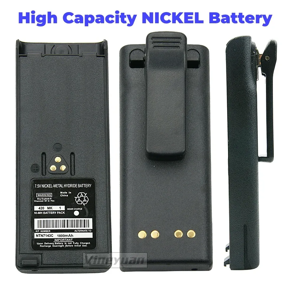 1800mAh Replacement Battery for Motorola Radios GP, HT, MT Series, Belt ...
