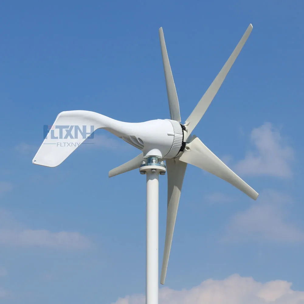 Wholesale Horizontal Wind Turbine Solar Panel Generator With 5 Blades ...