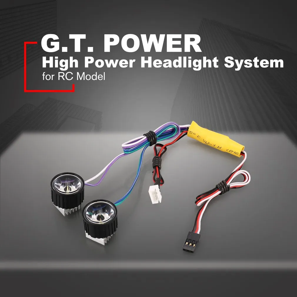 High Power LED Headlight Super Bright Lamp for RC Car/Crawler/Plane ...
