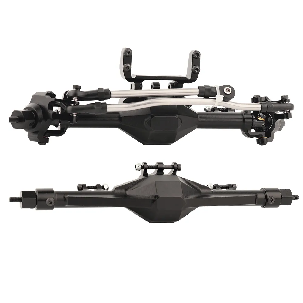 SCX10 II 1:10 CNC Metal Front And Rear Axles Complete Straight Axle Set ...