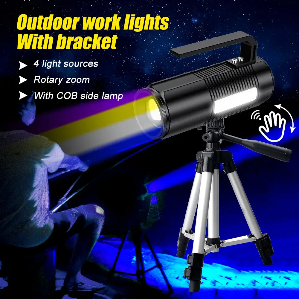 DHgate.com:30W Zoomable LED Spotlight - Portable 4 Color Searchlight ...