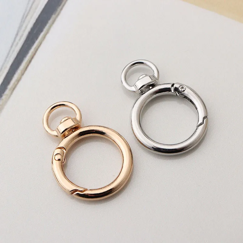 Round Carabiner Keychain Clips with O Ring Spring Clasps for DIY ...
