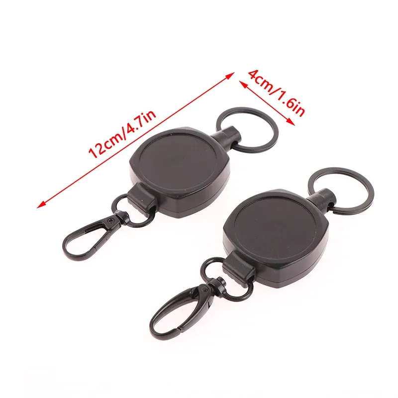 DHgate.com:Retractable Wire Rope Keychain Clip - Sporty Black Luya ...