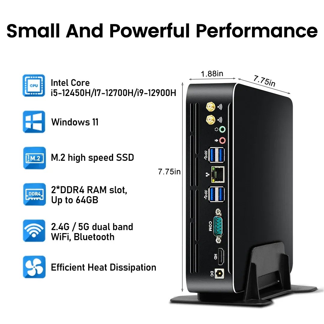 Mini PC Windows 11 Pro 12th Gen Intel Core I5 Processor DDR4 32GB RAM ...