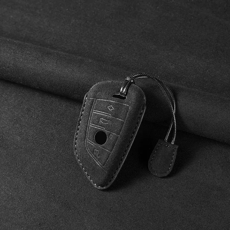 Leather car key case for BMW X1 X3 X5 X6 X7 F20 F15 F16 F48 G20 G30 G01 ...