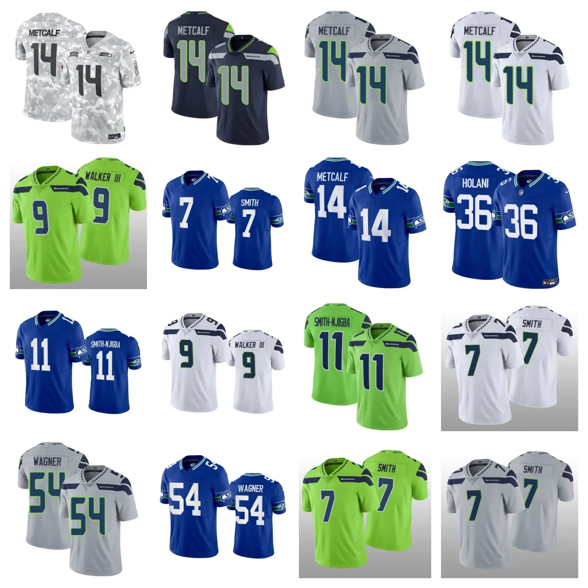 DHgate.com:Seahawks Jersey 7 Geno Smith 14 DK Metcalf Noah Fant Julian ...