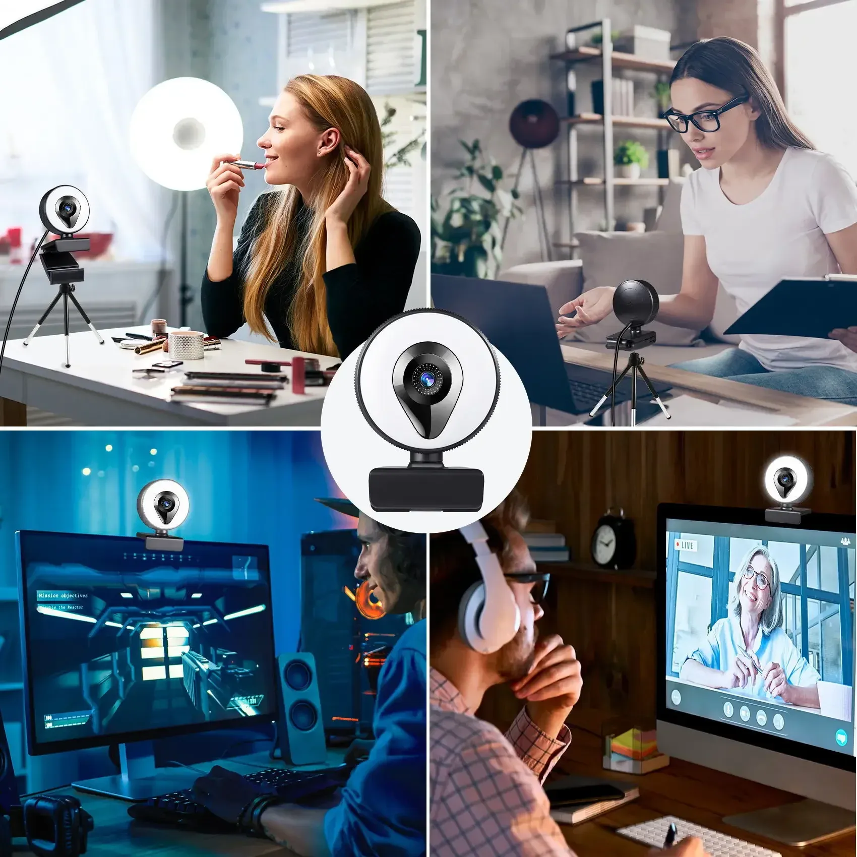 DHgate.com:4K Beauty Autofocus Webcam with Microphone, 2K HD ...