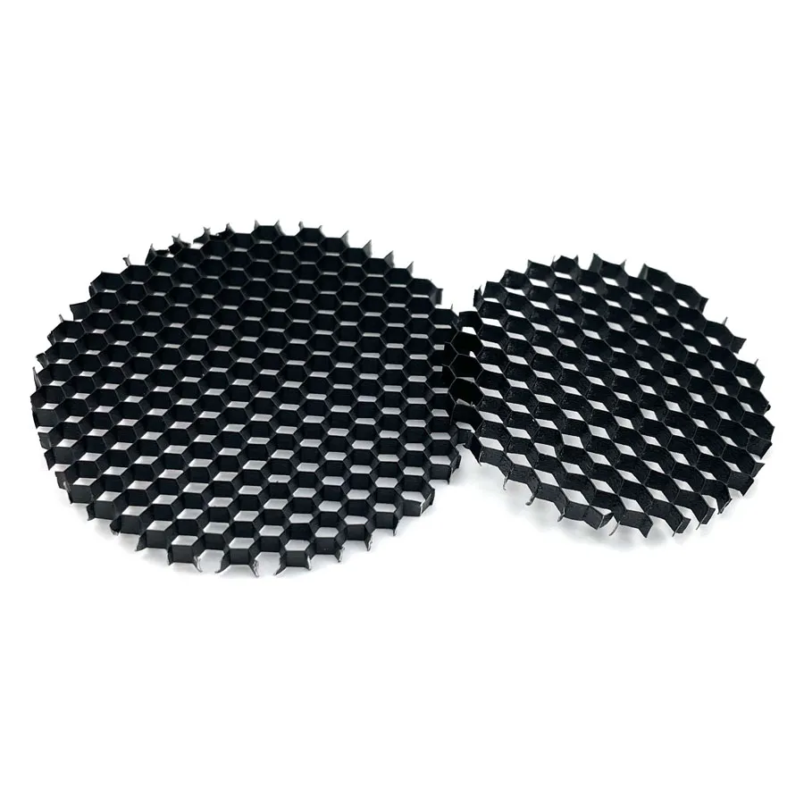 Black Metal Round Light Shade: Anti Glare LED Downlight Cover Honeycomb ...