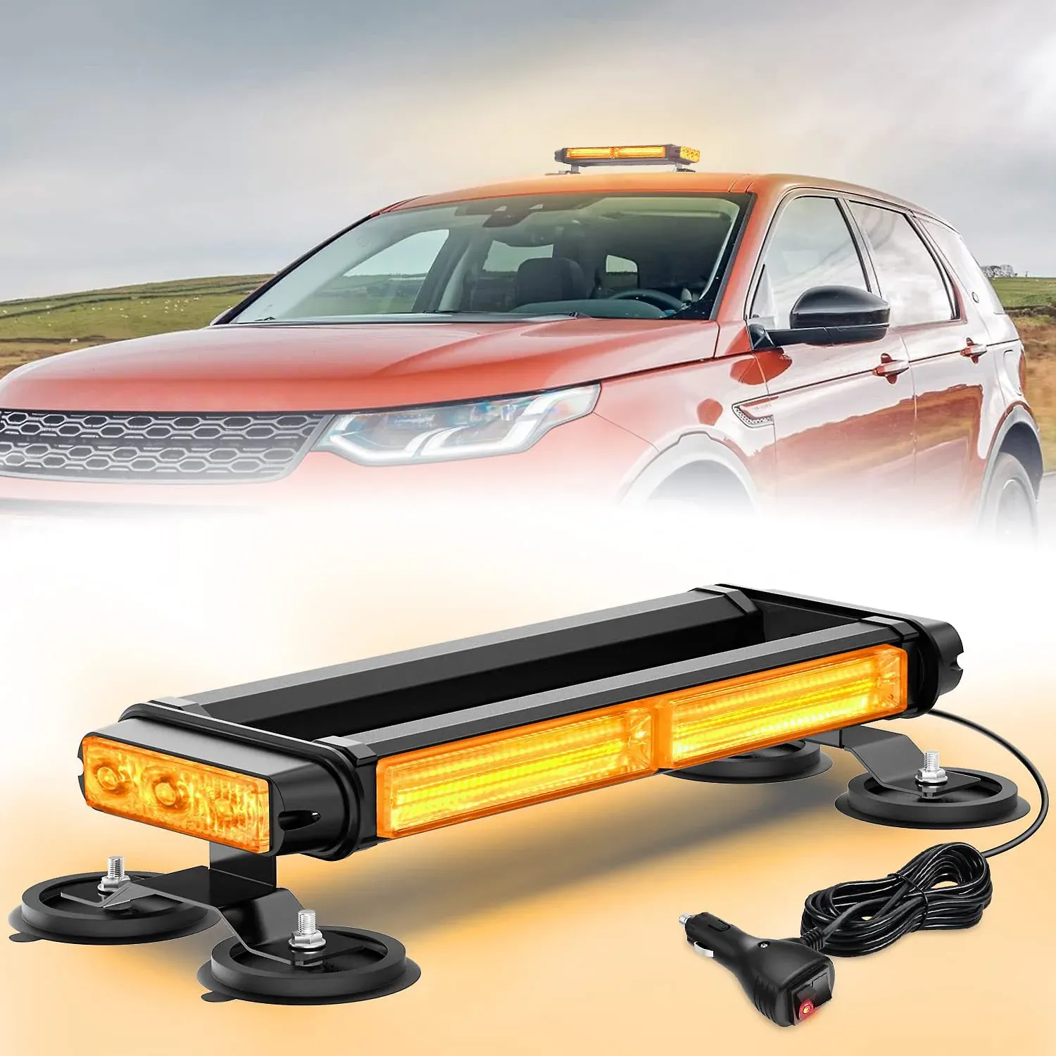 DHgate.com:COB14 Roof Top LED Strobe Warning Light for Trucks, Cars ...