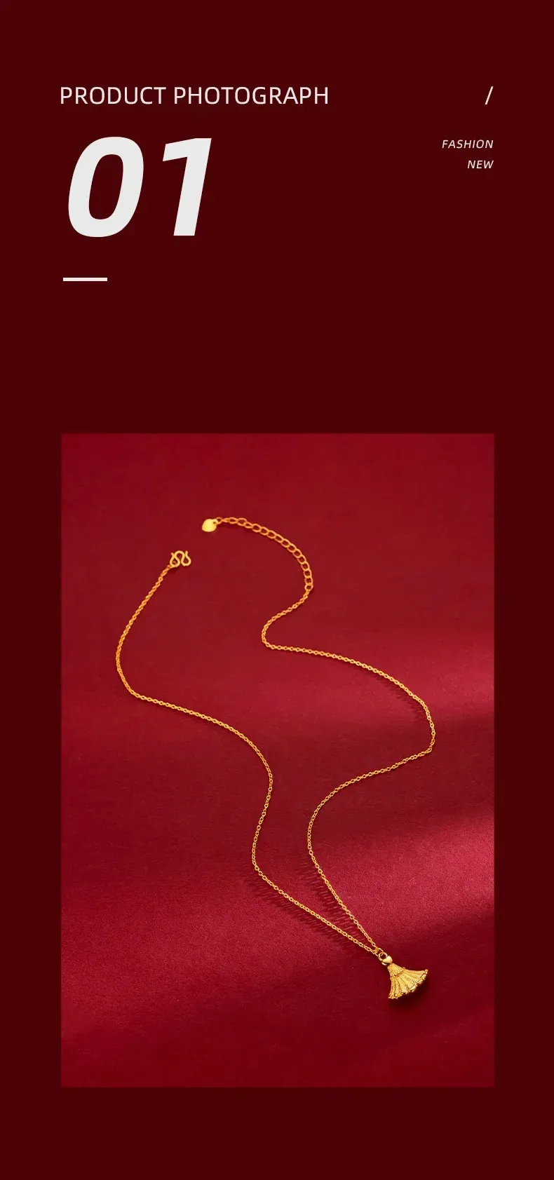 Premium 24K Gold Plated Pendant Necklace - Delicate Leather Detail ...