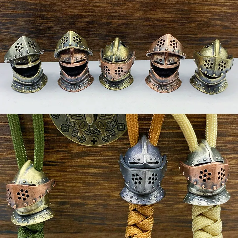 Paracord Keychains: Openable Medieval Armor Helmet Brass Keychains ...
