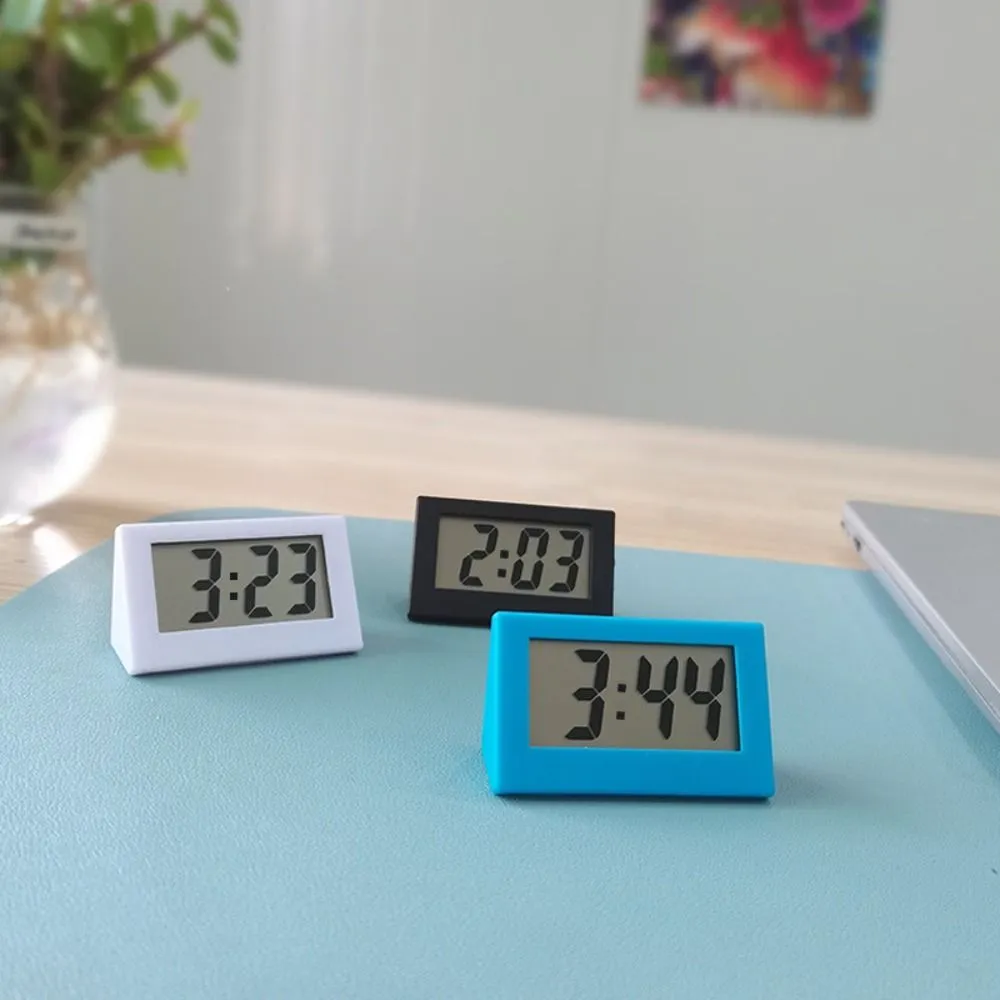 Digital LCD Dashboard Clock: Silent, Portable Desk & Home Office Time ...