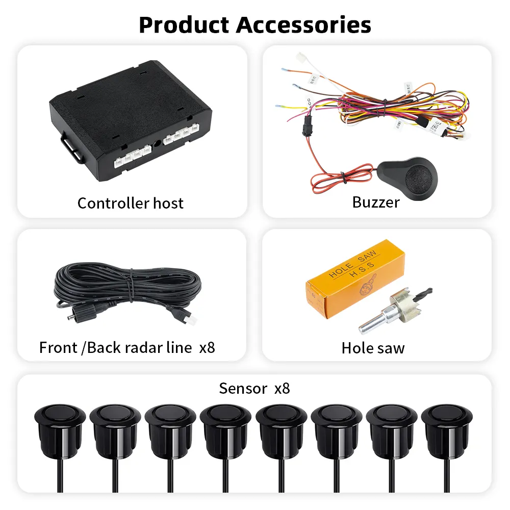 Advanced Rear & Front Parking Sensor Kit Universal Compatibility ...