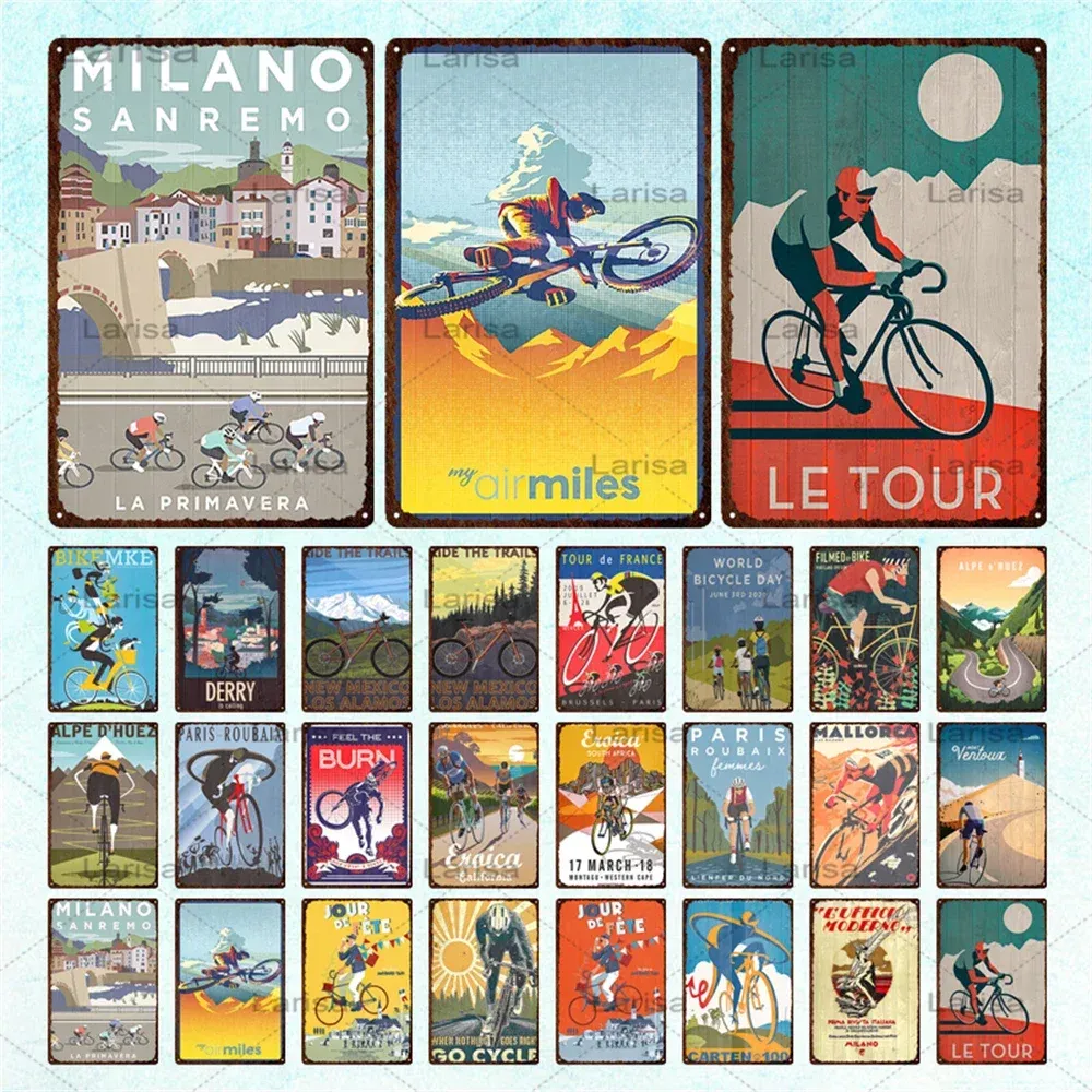 DHgate.com:Vintage Bike Tin Sign - Retro Bicycle Sign Wall Decor for ...