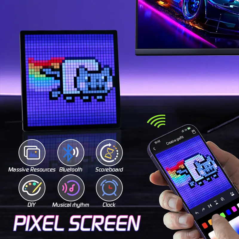 Programmable LED Pixel Art Display: Smart Digital Picture Frame for ...