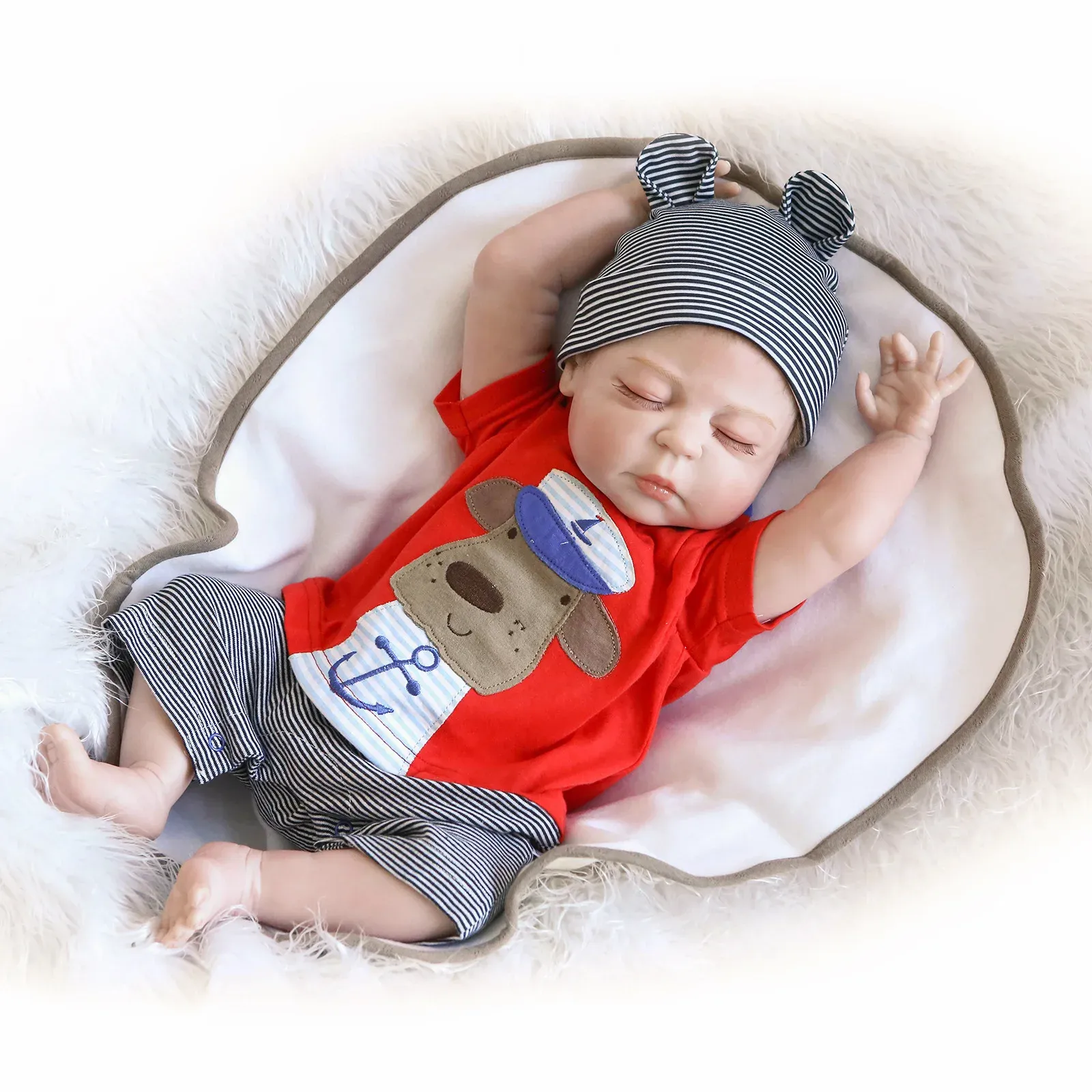 DHgate.com:Lifelike 55cm Full Silicone Reborn Baby Boy Doll Realistic ...