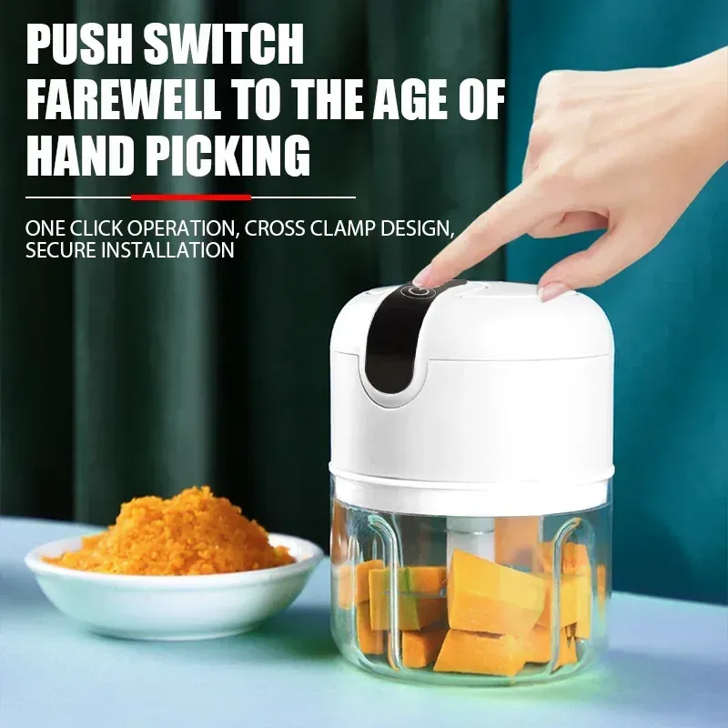 USB Rechargeable Electric Food Chopper and Blender for Garlic, Meat ...