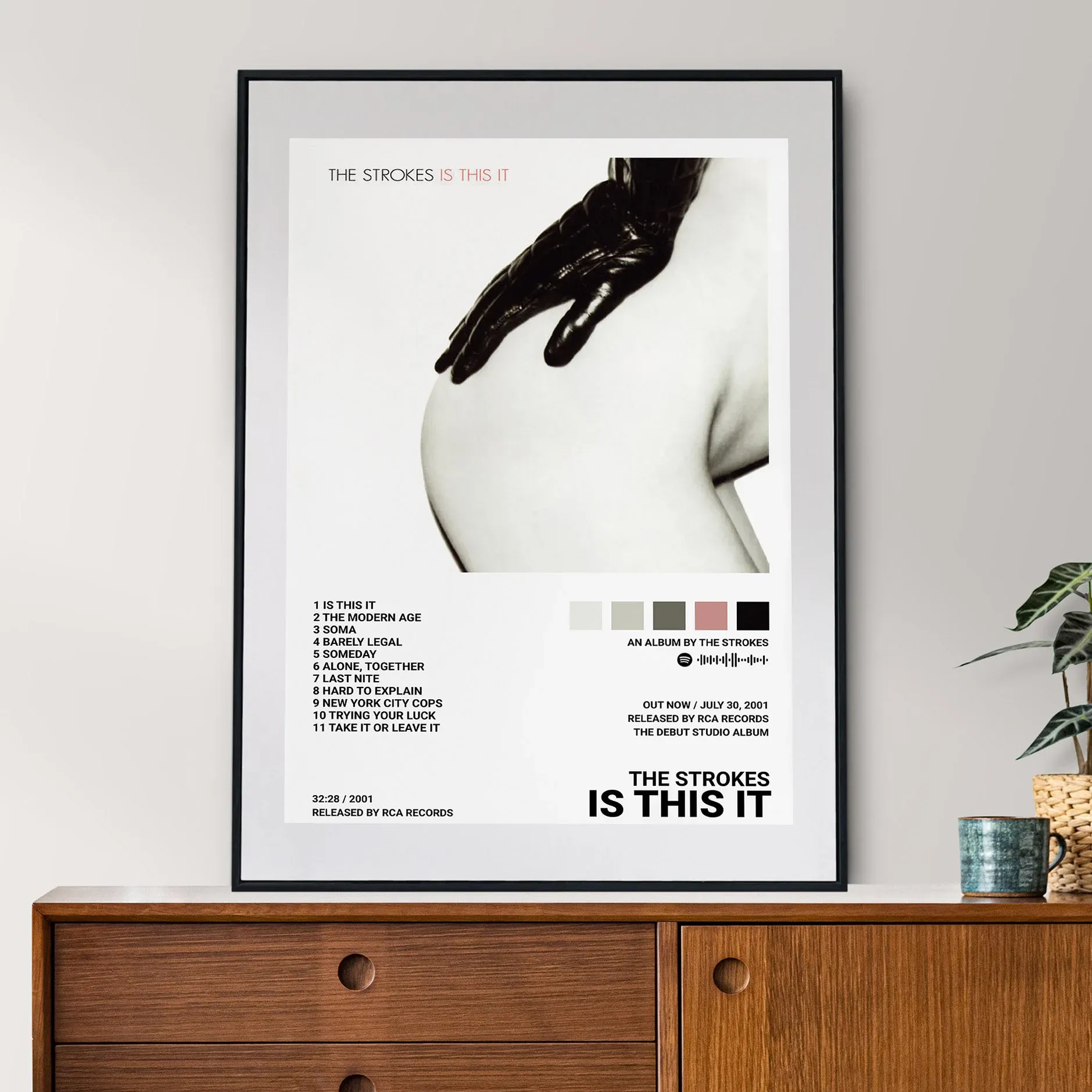Pop Rock Band The Strokes 'Is This It' Album Art Tracklist Poster Set ...
