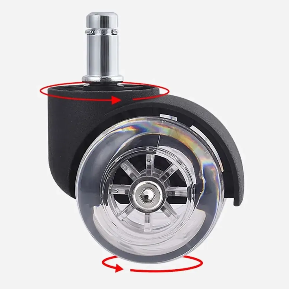 Premium Mute Swivel Chair Wheels - Universal Fit, Safe Rubber Casters ...