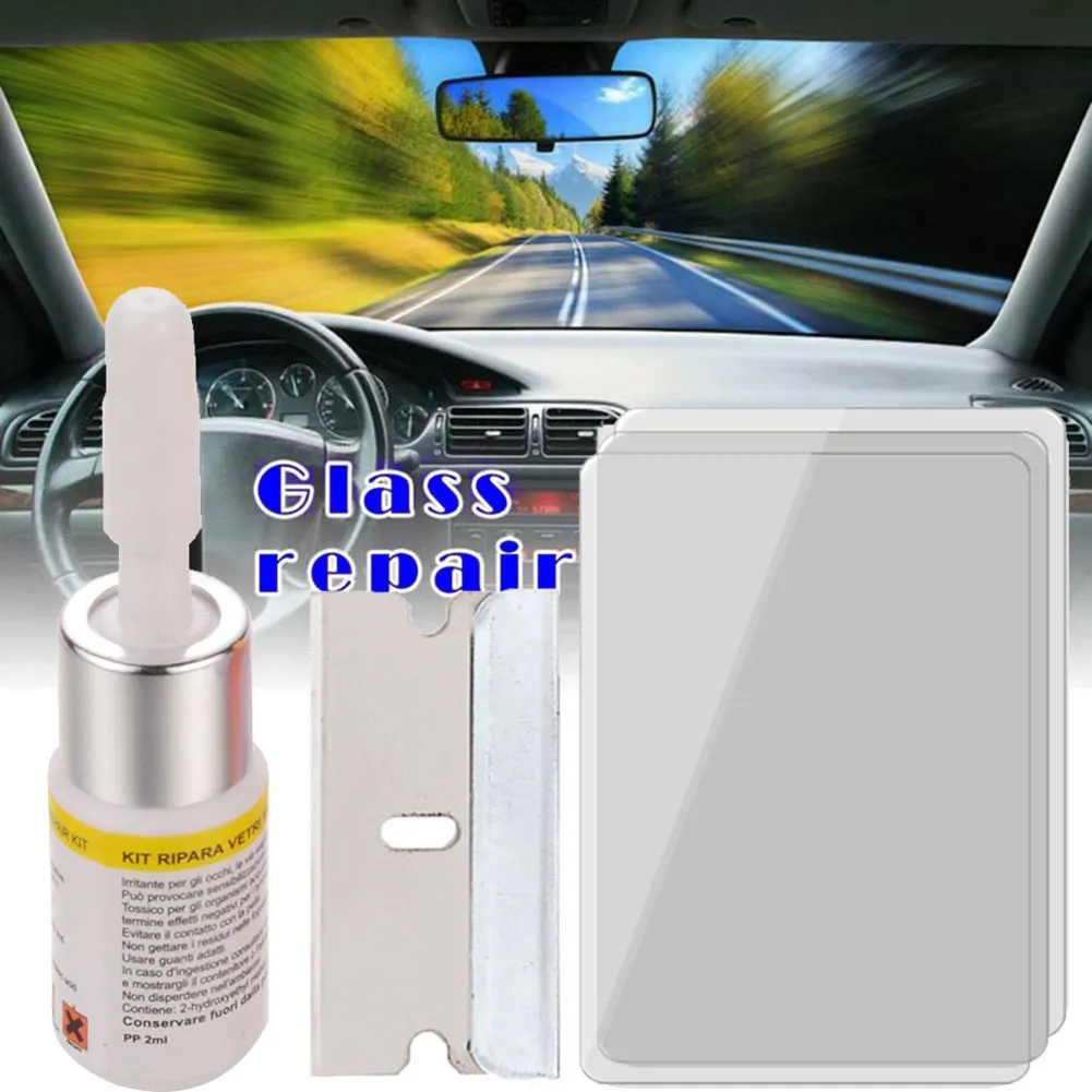 Car Windshield Repair Resin Kit with Curing Light for Auto Glass Repair ...