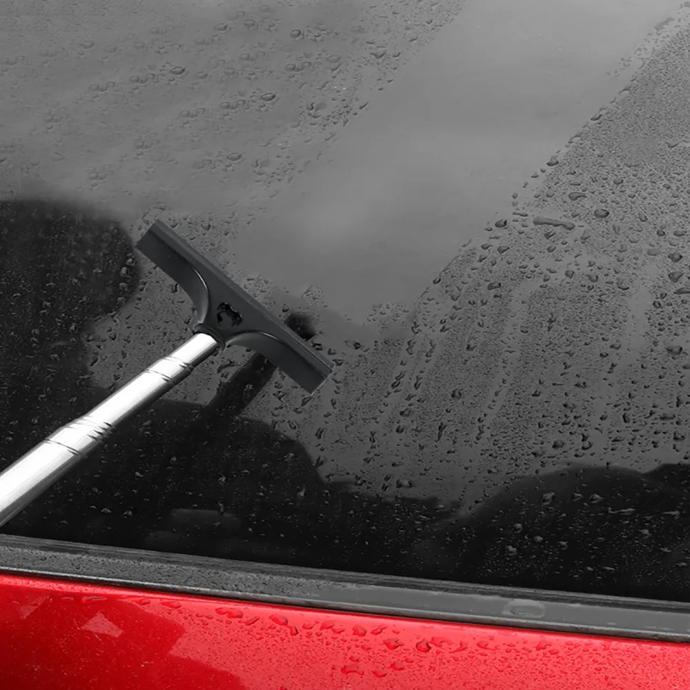 Car window scraper telescopic wiper with multifunctional brush and ...