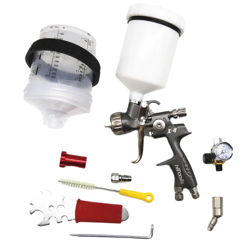 Paint Spray Gun, 1.3mm Gravity Feed, with 600CC Paint Mixing Cup, No ...