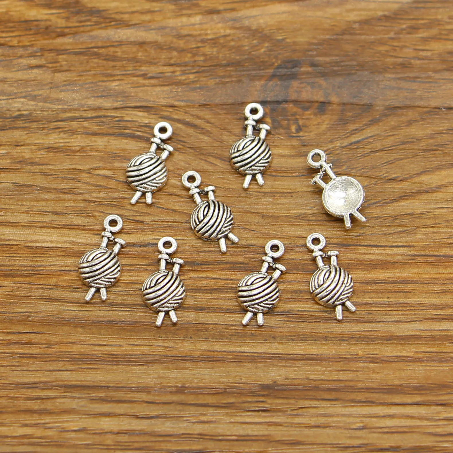 DHgate.com:50Pcs 7x16mm Alloy Knitting Needles Charm Pendant for DIY ...