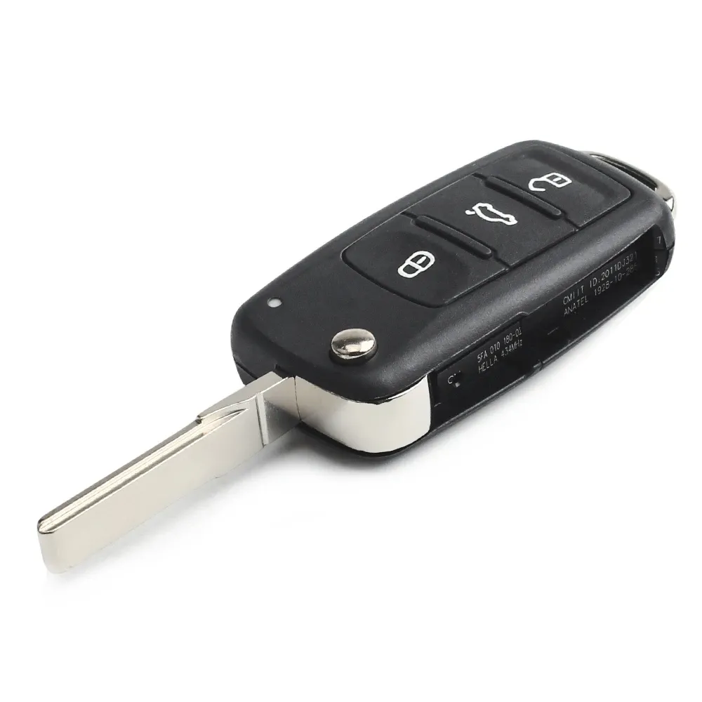 Replacement Folding Car Key Shell Case for VW Volkswagen Golf Mk6 ...