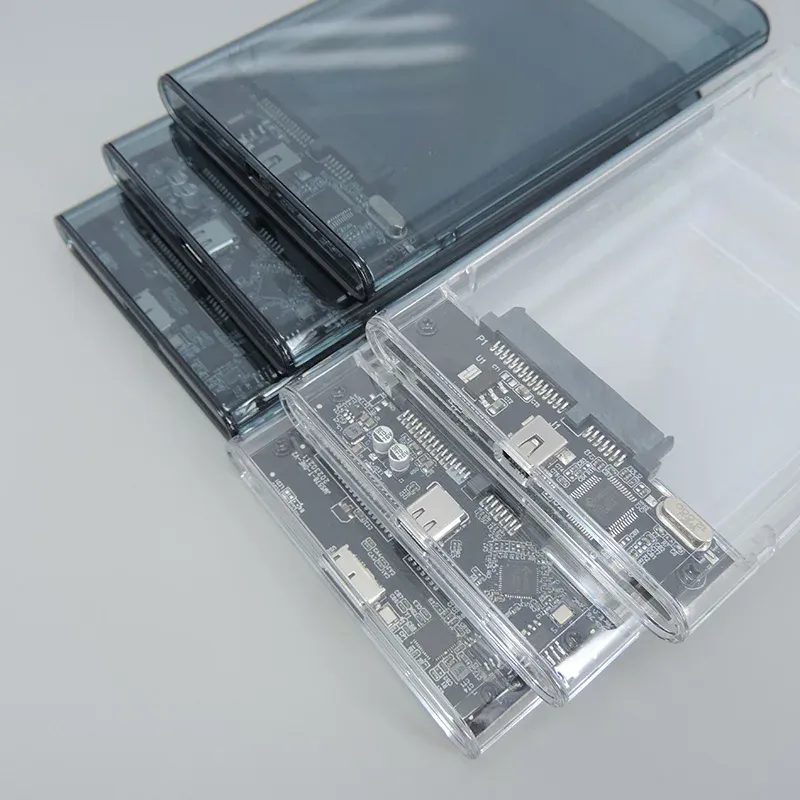 Transparent 2.5'' SATA to USB 3.0 5Gbps External Hard Drive Enclosure ...