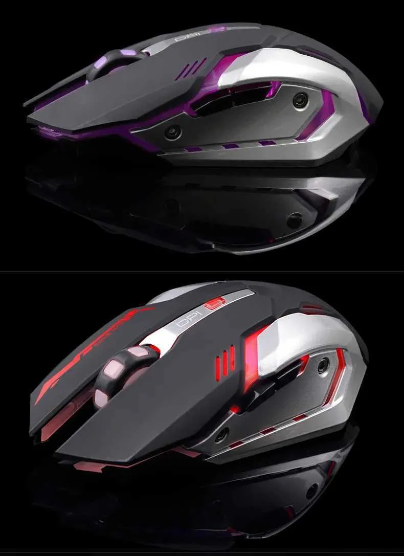 AZZOR Wireless Gaming Mouse: Rechargeable, 7-Color Breathing Backlight ...