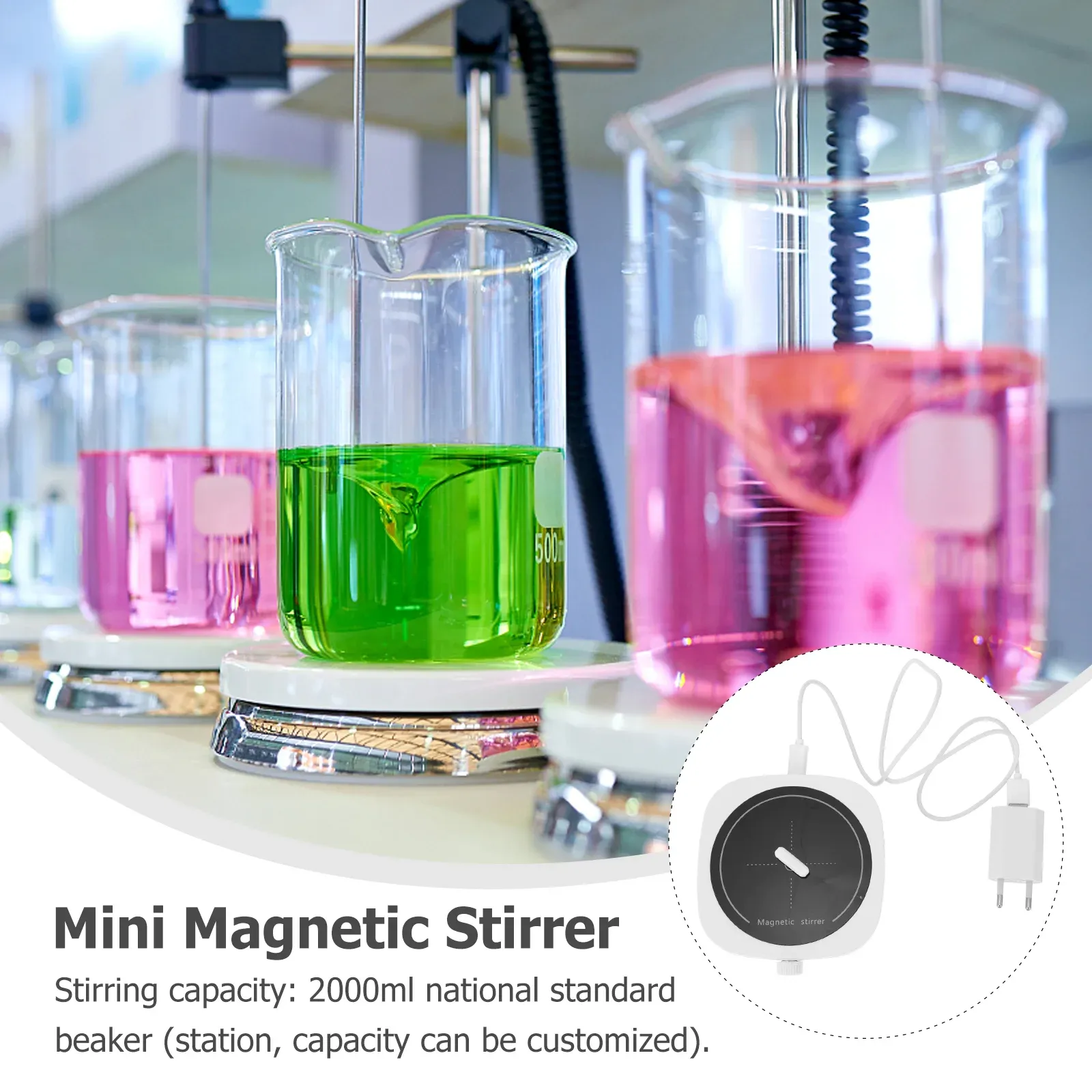 Electric Stirrer Machine: Compact Magnetic Lab Mixer, Portable Agitator ...