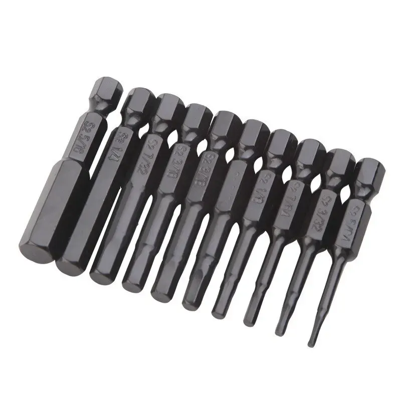 Hexagonal Bit Set Wear Resistant S2 Alloy Steel Multi Standard Imperial ...